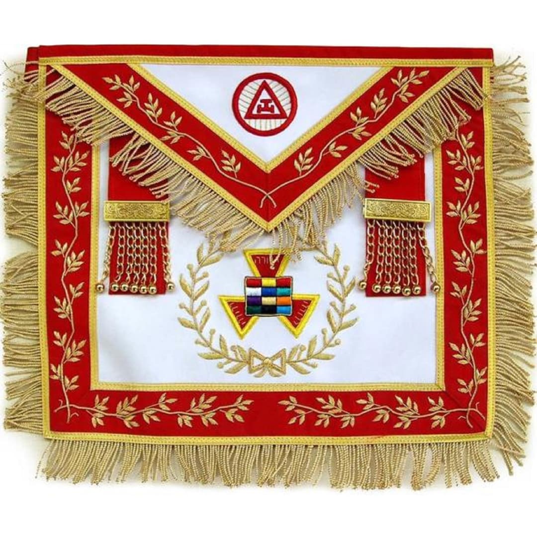 Masonic Royal Arch Grand High Priest Apron Wreath Bullion Hand ...