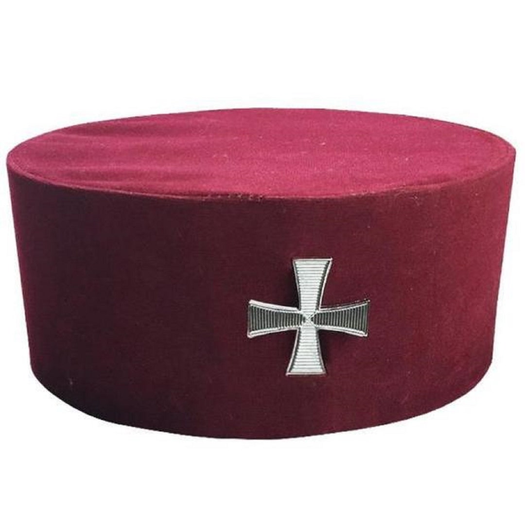 Masonic Knight Templar KT Cap/hat With Cross Masonic Regalia Cap ...