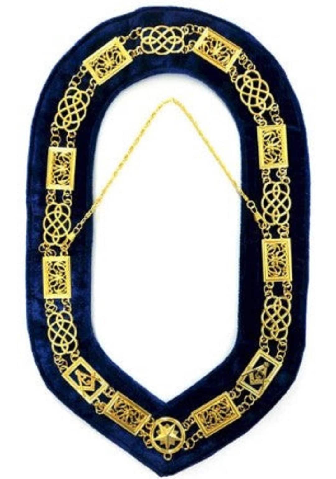 Grand Lodge Masonic Chain Collar Gold/silver on Blue Free Case ...