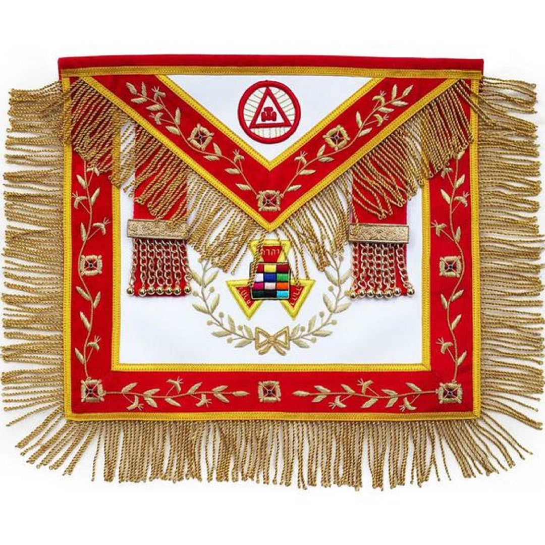 Masonic Royal Arch PHP Past High Priest Apron Bullion Hand Embroidered ...