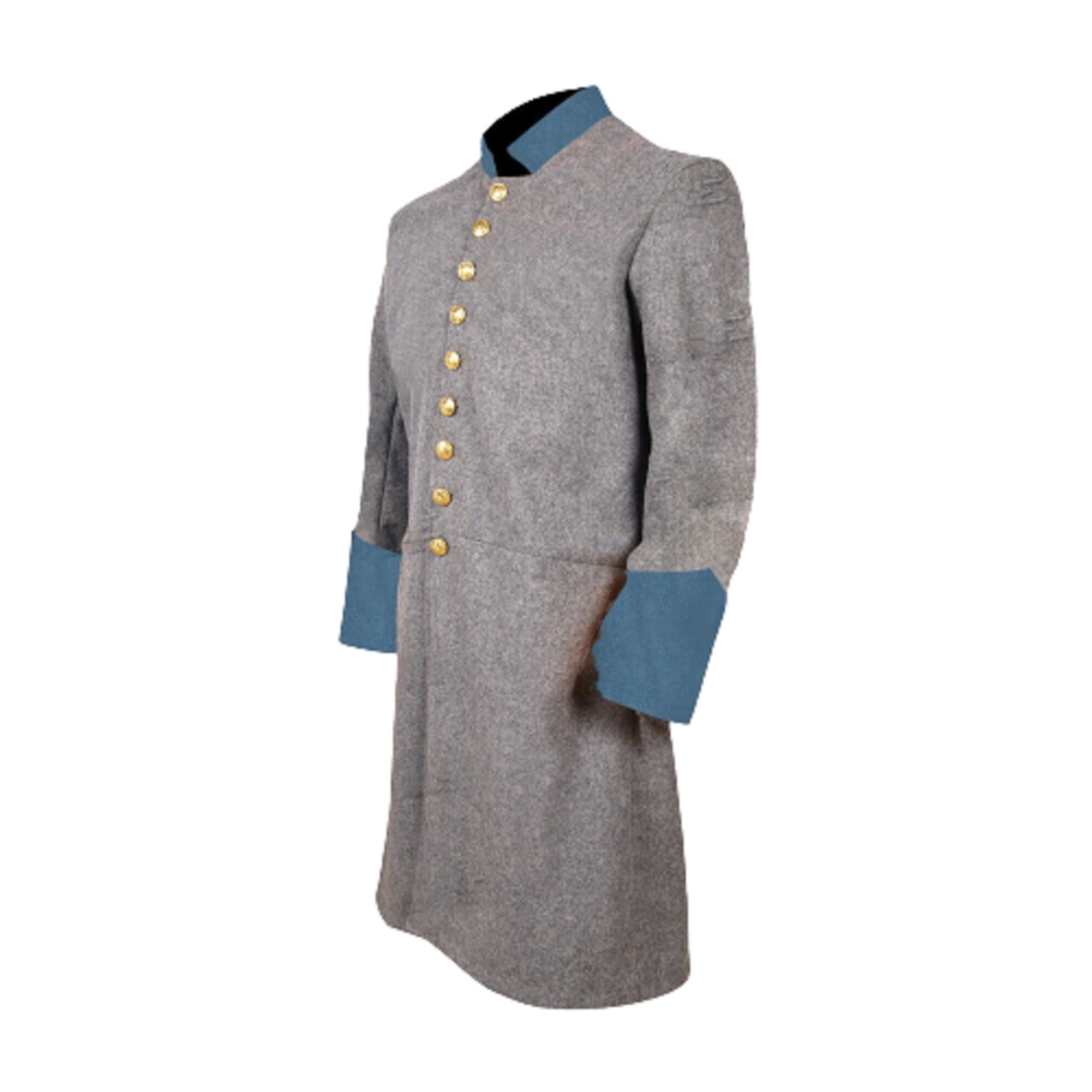 US Civil War Confederate Officer's Infantry Single Breast Frock Coat ...