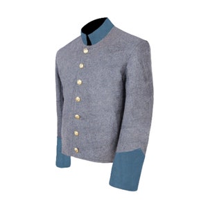 Civil War Confederate Infantry Shell Jacket, Grey Jacket/ Blue Cuff - Etsy