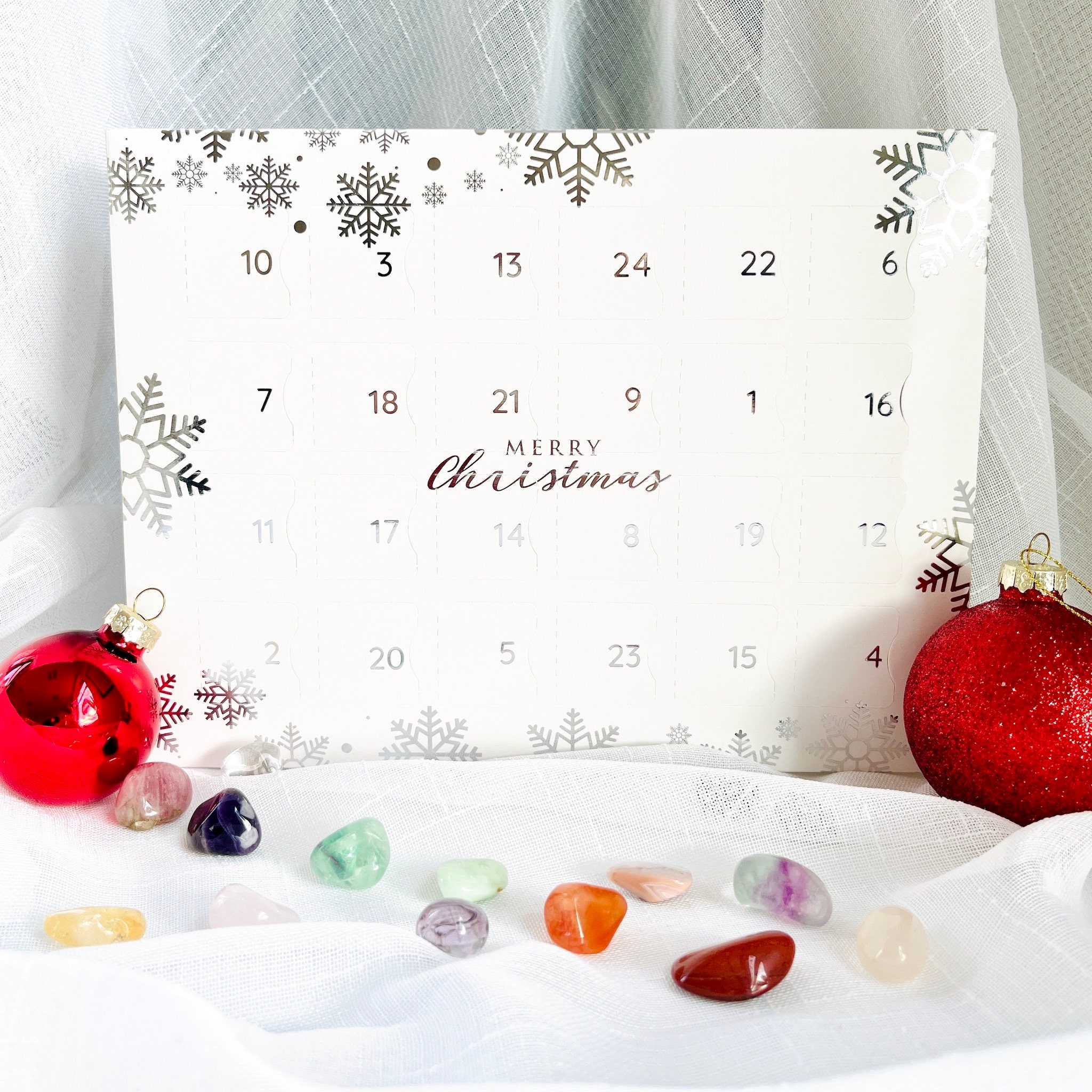 24 Crystals and Gemstones, Crystal Advent Calendar, Gift for Her, Raw ...
