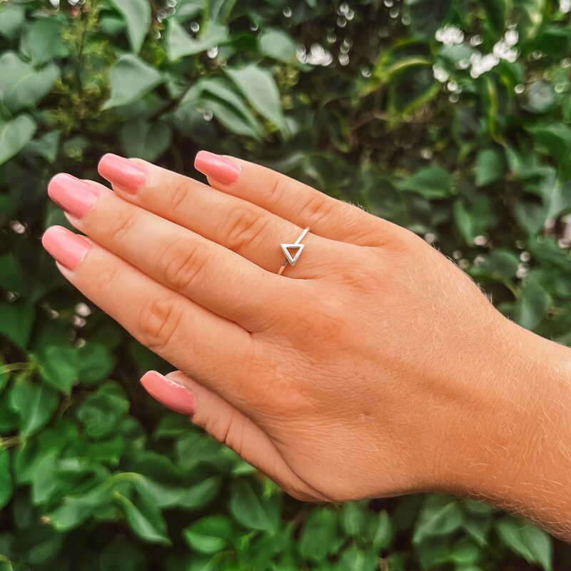 Triangle Ring - Etsy UK