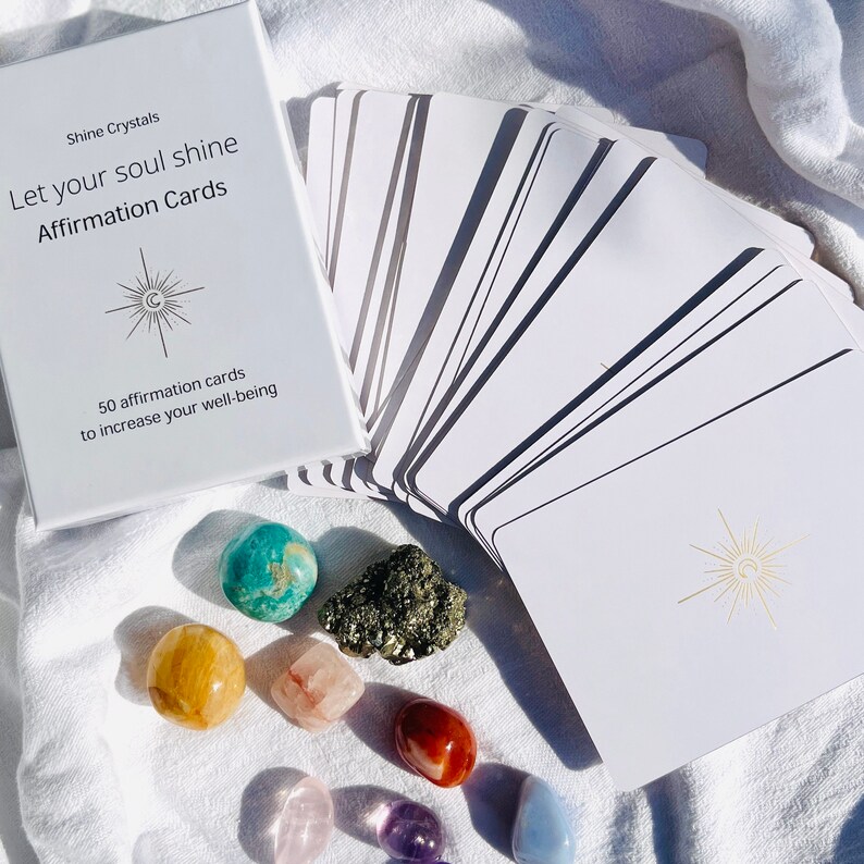 Daily Affirmation Cards, Wellbeing Gift, Mindfulness Cards, Positive ...