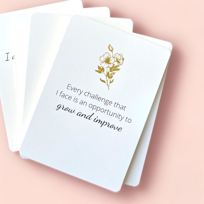 Daily Affirmation Cards, Wellbeing Gift, Mindfulness Cards, Positive ...