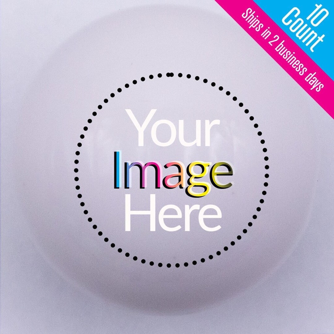 Custom Beads White Gloss 20 Mm Custom Printed Bubblegum Beads- 10 Count ...