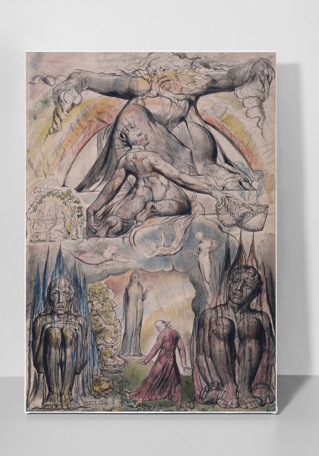 William Blake the Divine Comedy Downloadable Print With Size Guide - Etsy