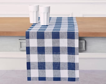 Buffalo Plaid Linen Table Runner, Holiday, Fall, Farmhouse Decor - Etsy