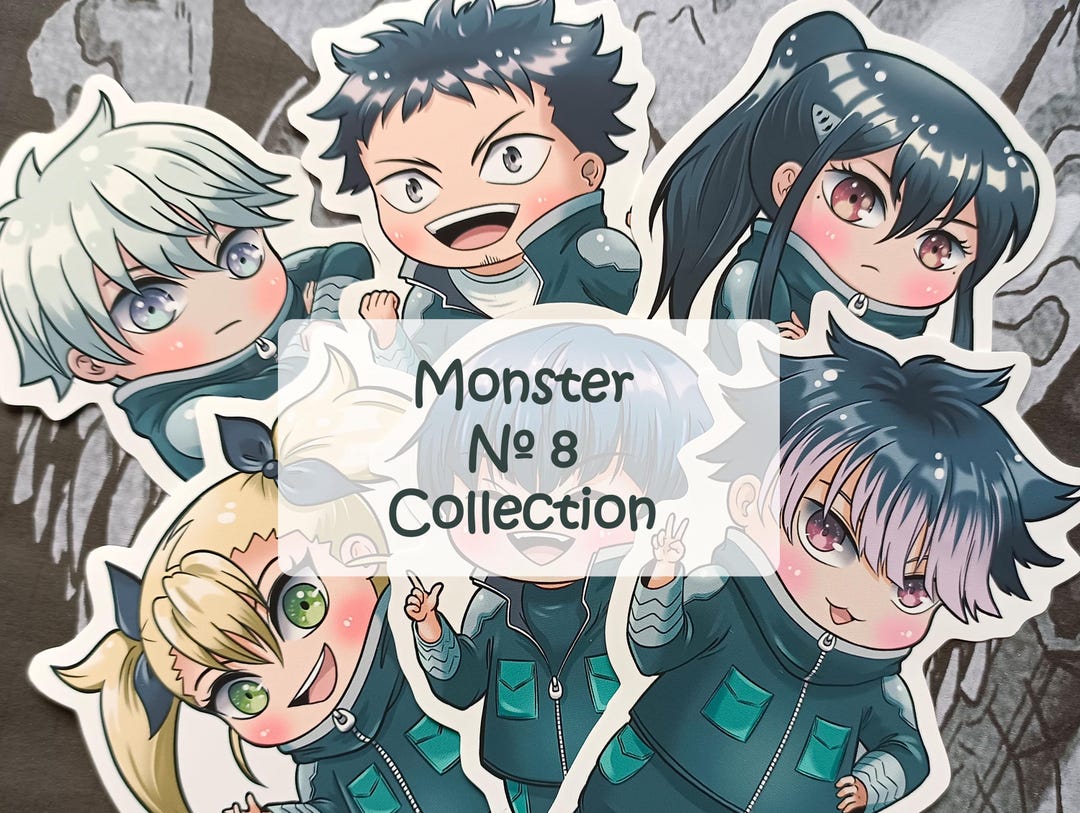 Monster Number 8 Stickers, Matte and Glossy - Etsy