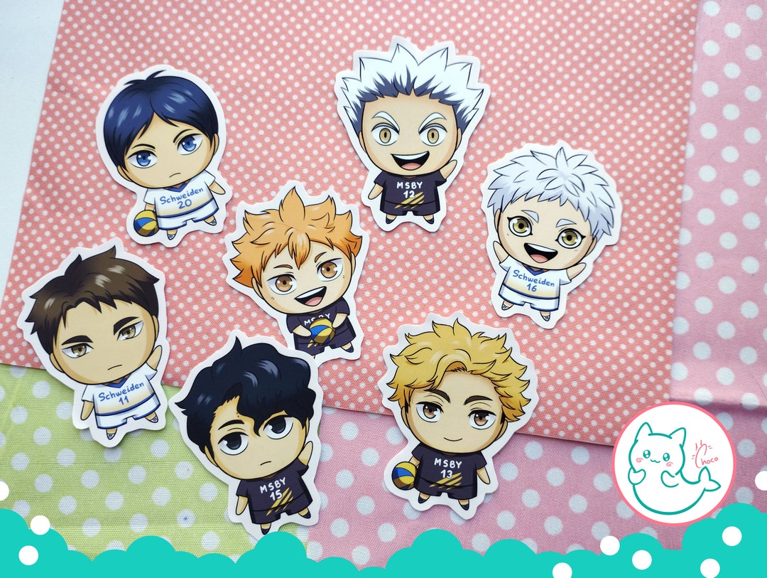 Anime Volley Stickers! Time Skip Style, Matte and Gloss Vinyl, HQ ...