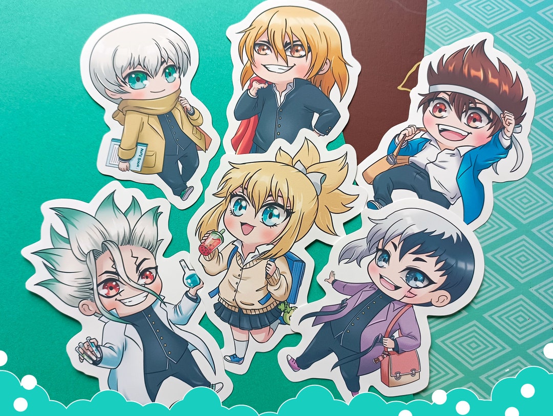 Science Kingdom High School Time! Chibi Stickers, Matte and Glossy ...