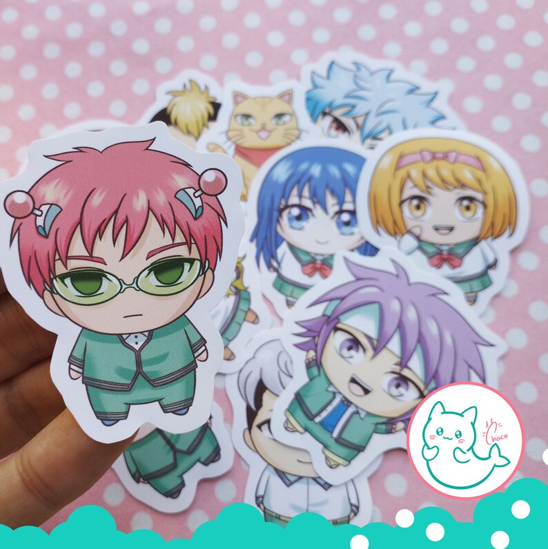 Anime Stickers Saiki! Glossy and Matte. Kusuo Psistickers, Teruhashi ...