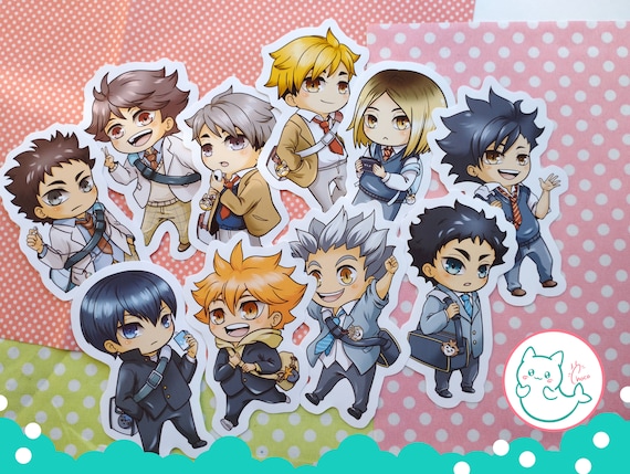 Anime Volleyball Stickers School Volley Boys HQ Kagehina - Etsy New Zealand