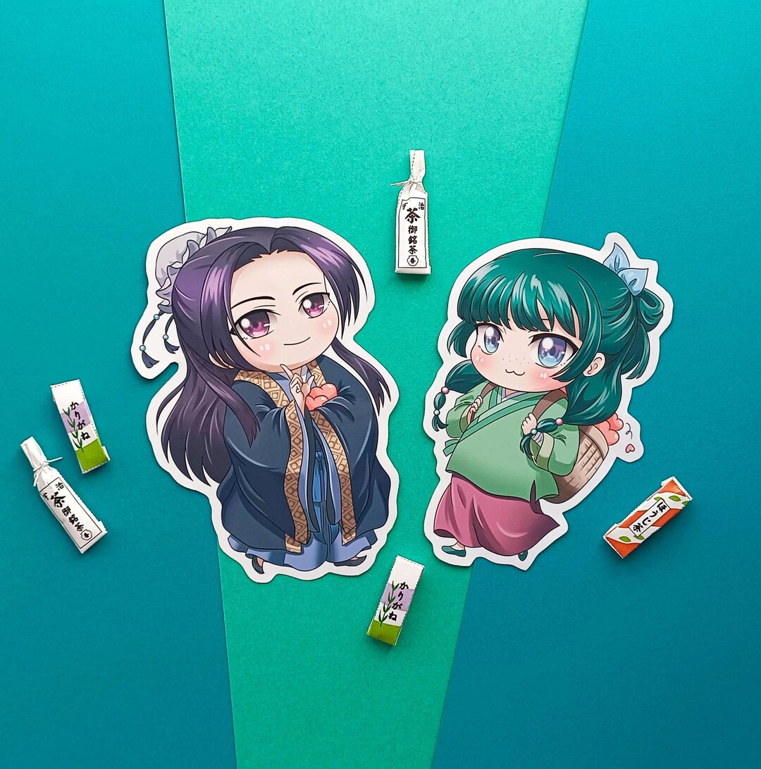 Maomao and Jinshi Glossy Stickers, Kusuriya Stickers - Etsy