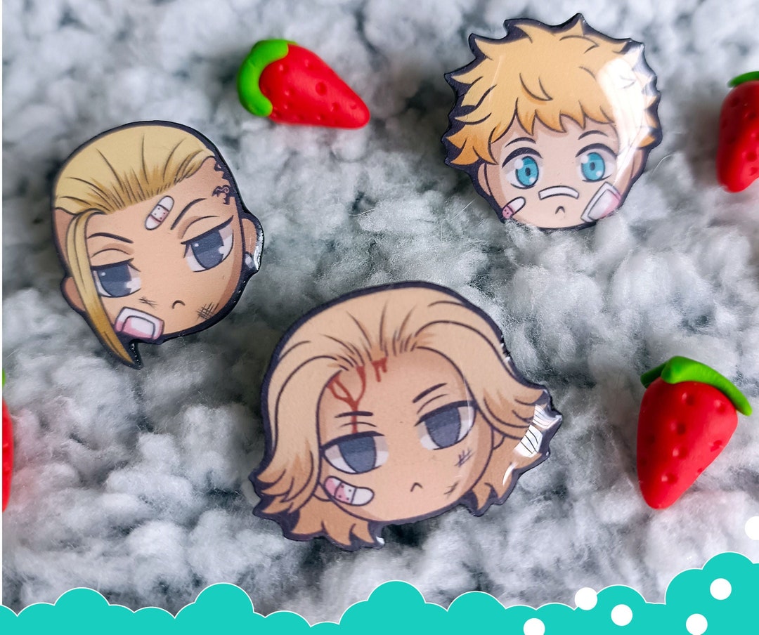 Anime Handmade Pins With Shrink Plastic and Uv Resin, Beaten Tokyo Boys ...