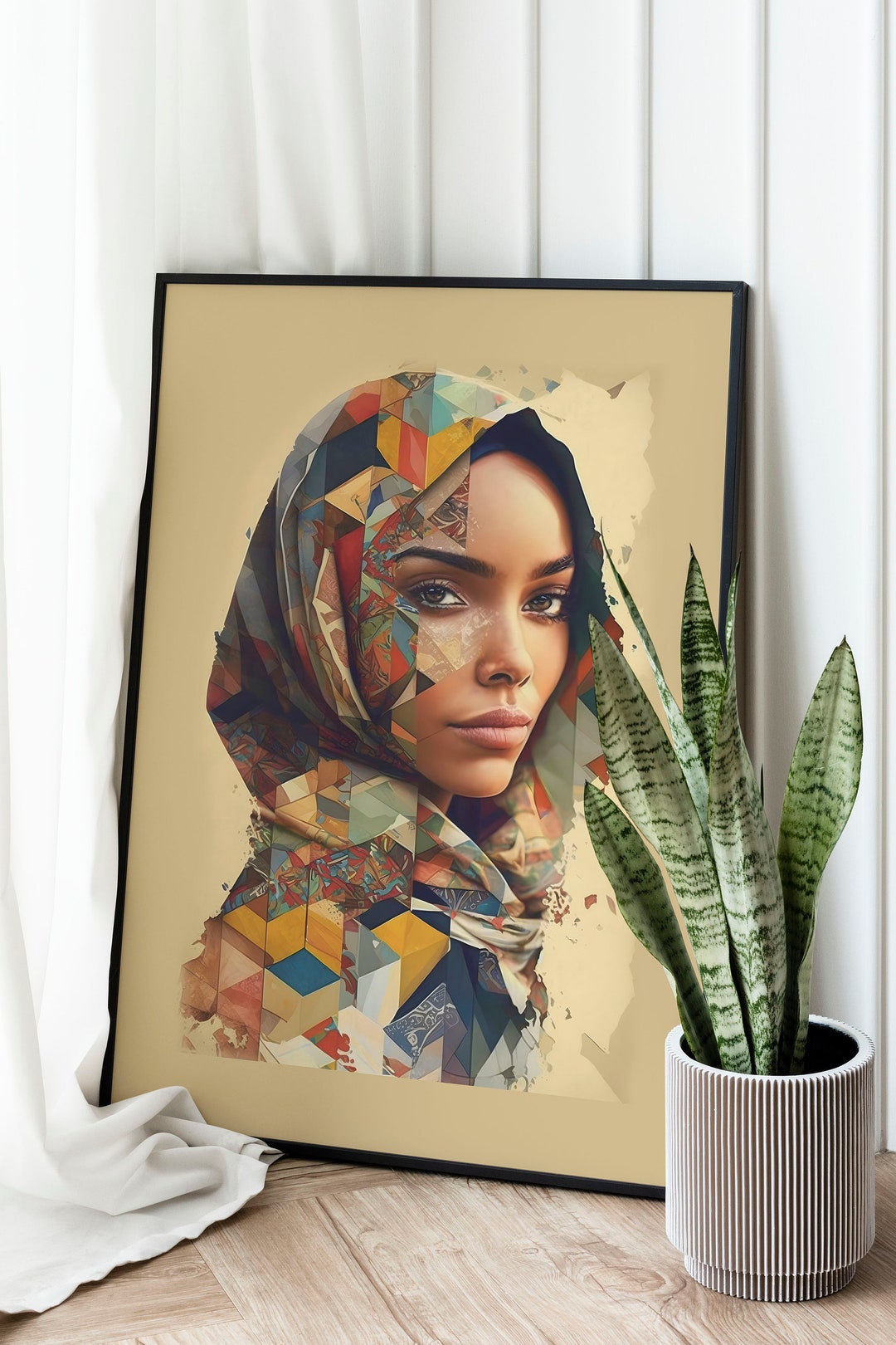 Hijab Woman Art Print, Collage Patchwork Design (digital Download) - Etsy