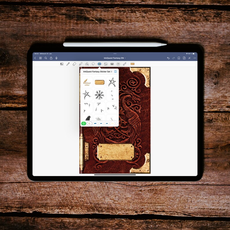 Inkquest Fantasy (EN) Goodnotes Template, RPG, Notebook for Role ...
