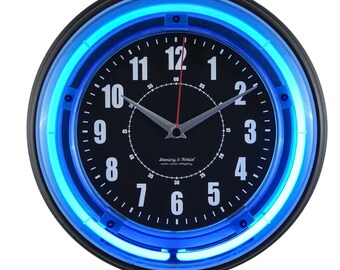 Neon Large Wall Clock - Etsy