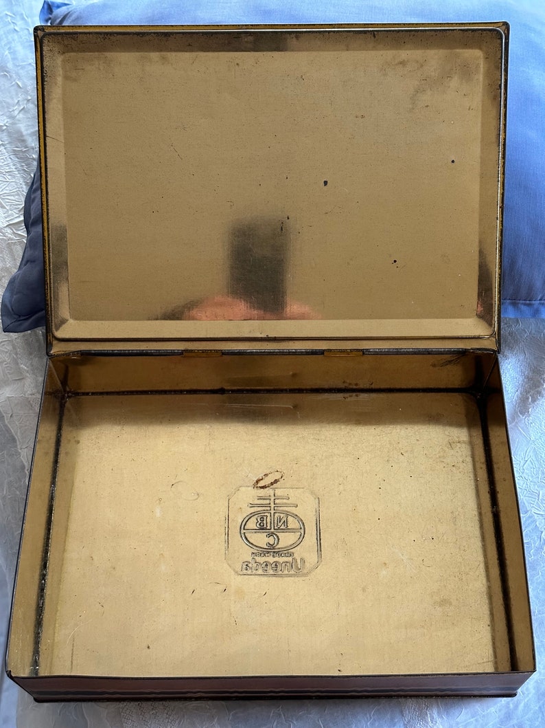 Vintage Uneeda Nabisco Biscuit Tin: Floral Art Deco Metal Box - Etsy