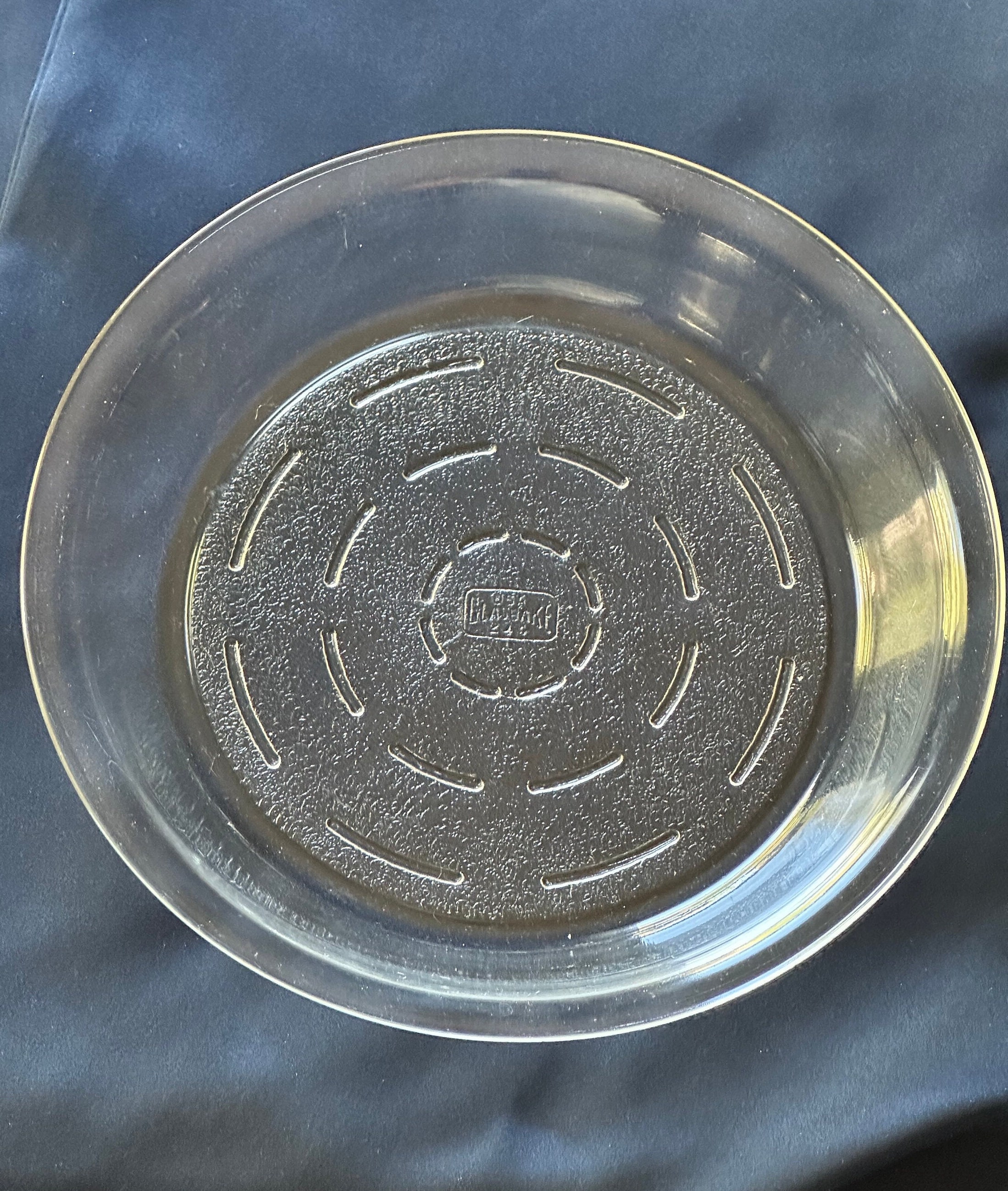 Glasbake Vintage 1930s Glass 9 Inch Pie Plate 244 Textured Bottom Made ...