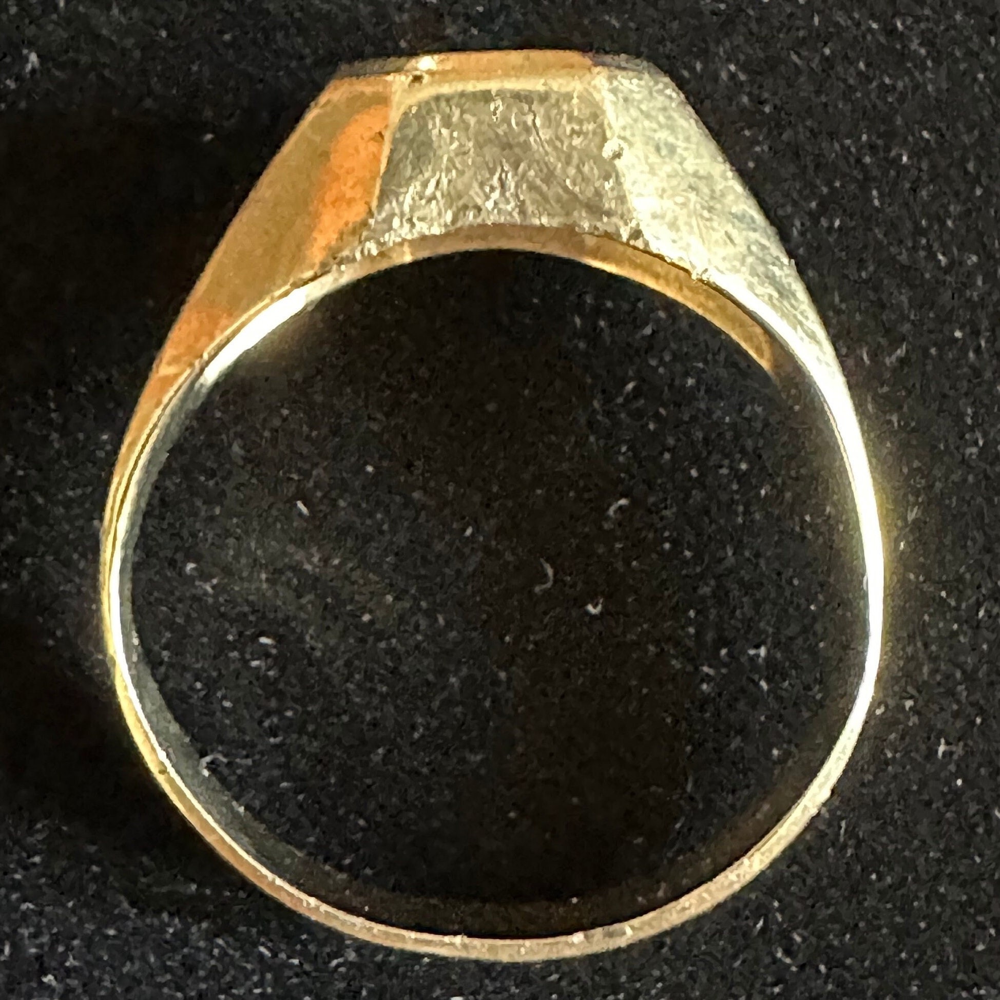 Ruby 10K Yellow Gold Men's Ring - Etsy