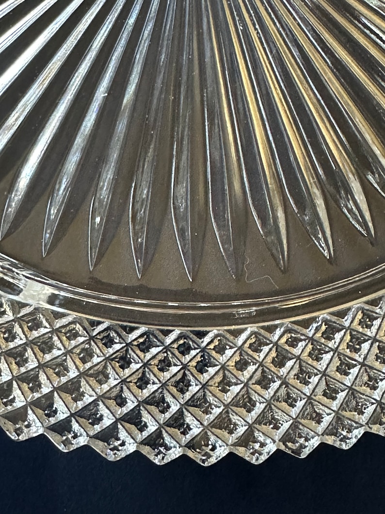 Anchor Hocking 'miss America' Glass Cake Plate Vintage - Etsy