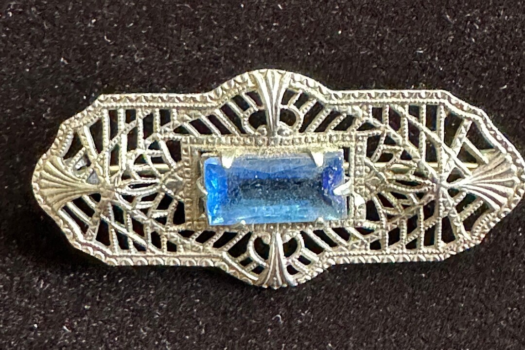 Antique Blue Stone Bar Pin, Circa Early 20th Century - Etsy