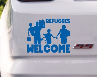 Refugees Welcome Sticker - Etsy