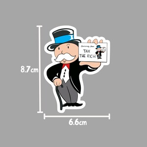Tax the Rich Monopoly Man Sticker for Laptops Bottles Phones - Etsy ...
