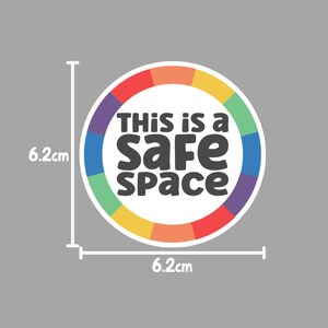 This is a Safe Space Sticker, in Colours of LGBT or Trans Flag Laptop ...