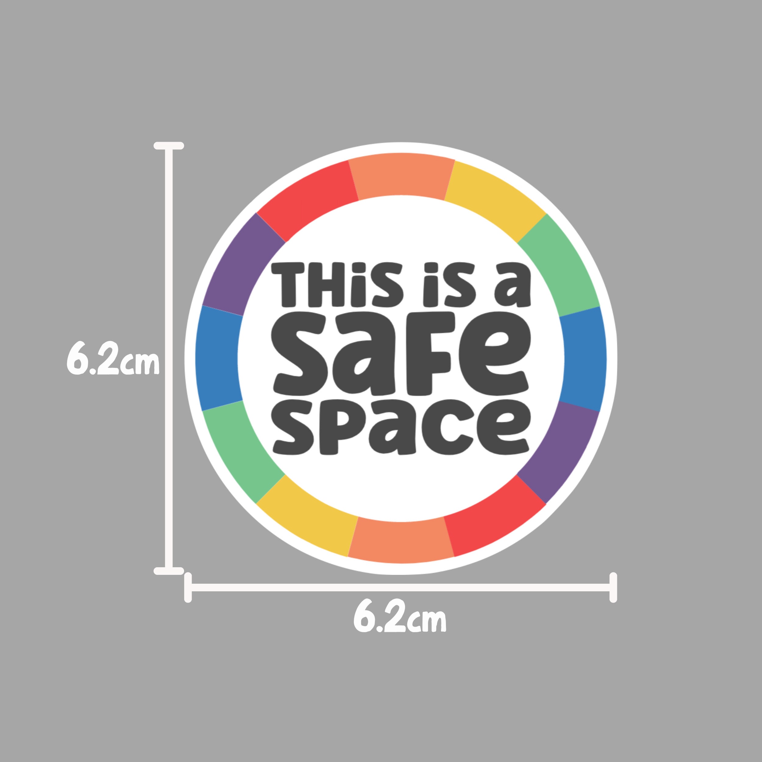 This is a Safe Space Sticker in Colours of LGBT or Trans Flag - Etsy UK