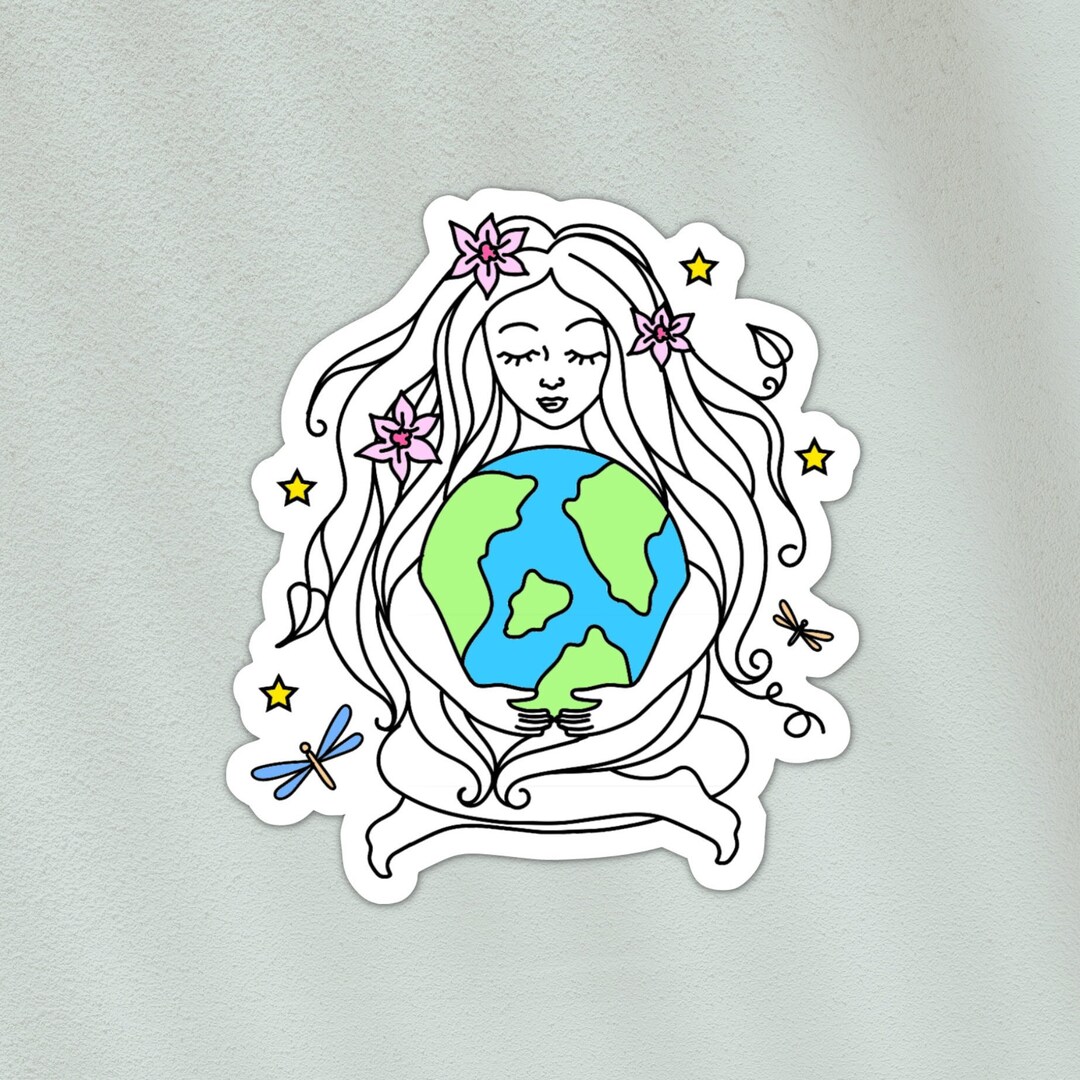 Mother Earth Sticker Love the Earth Fight Climate Change - Etsy