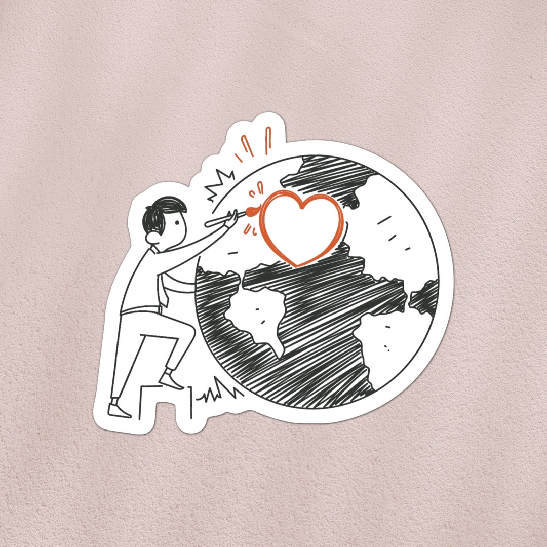 Love the Earth Sticker Love the Earth, Fight Climate Change, Global ...