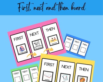 First Then and Next Board - Etsy