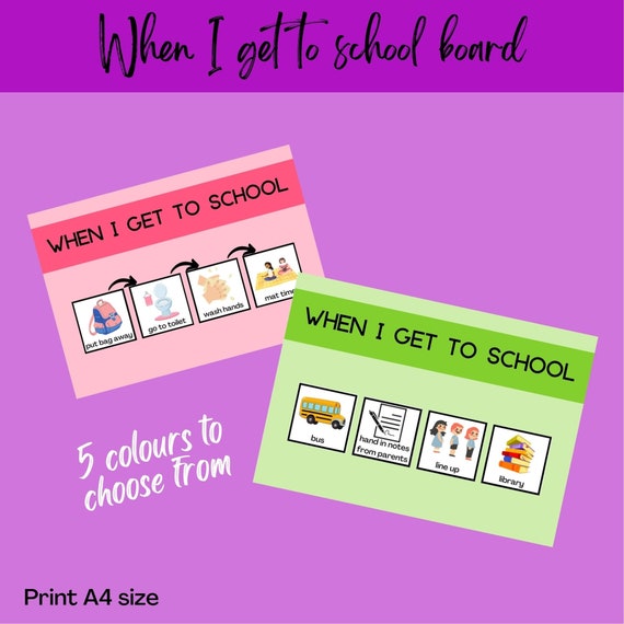 When I Get to School Visual Schedule Plus 60 School Visuals | Etsy