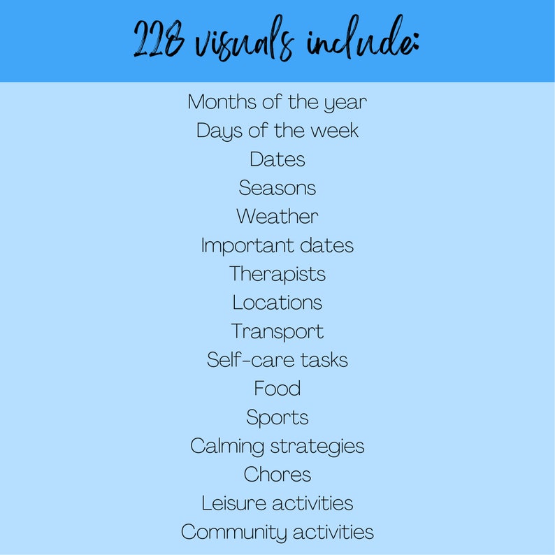 Morning, Afternoon and Night Time Visual Schedule Board Plus 228 Visual ...