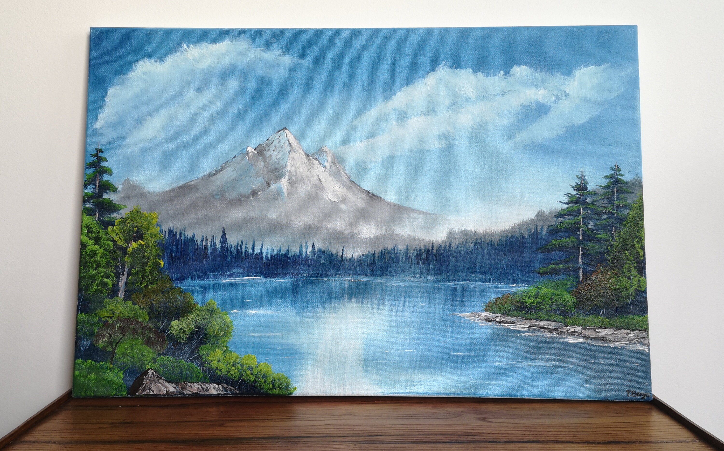 The Grandeur of Summer Bob Ross Inspired Original Landscape Oil - Etsy