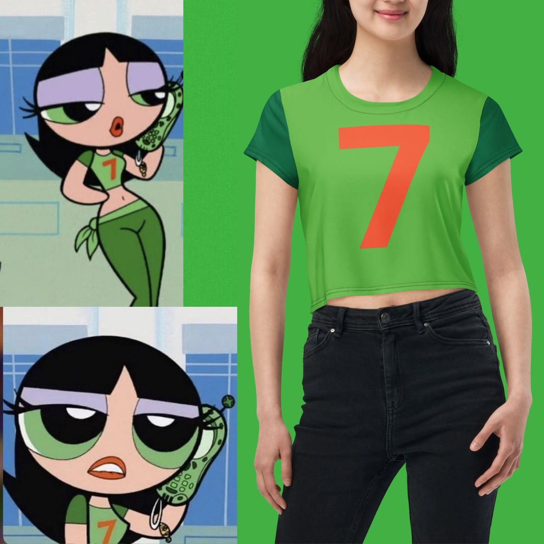 Power Puff Girls Inspired City of Clipsville Buttercup Crop Top Cosplay ...