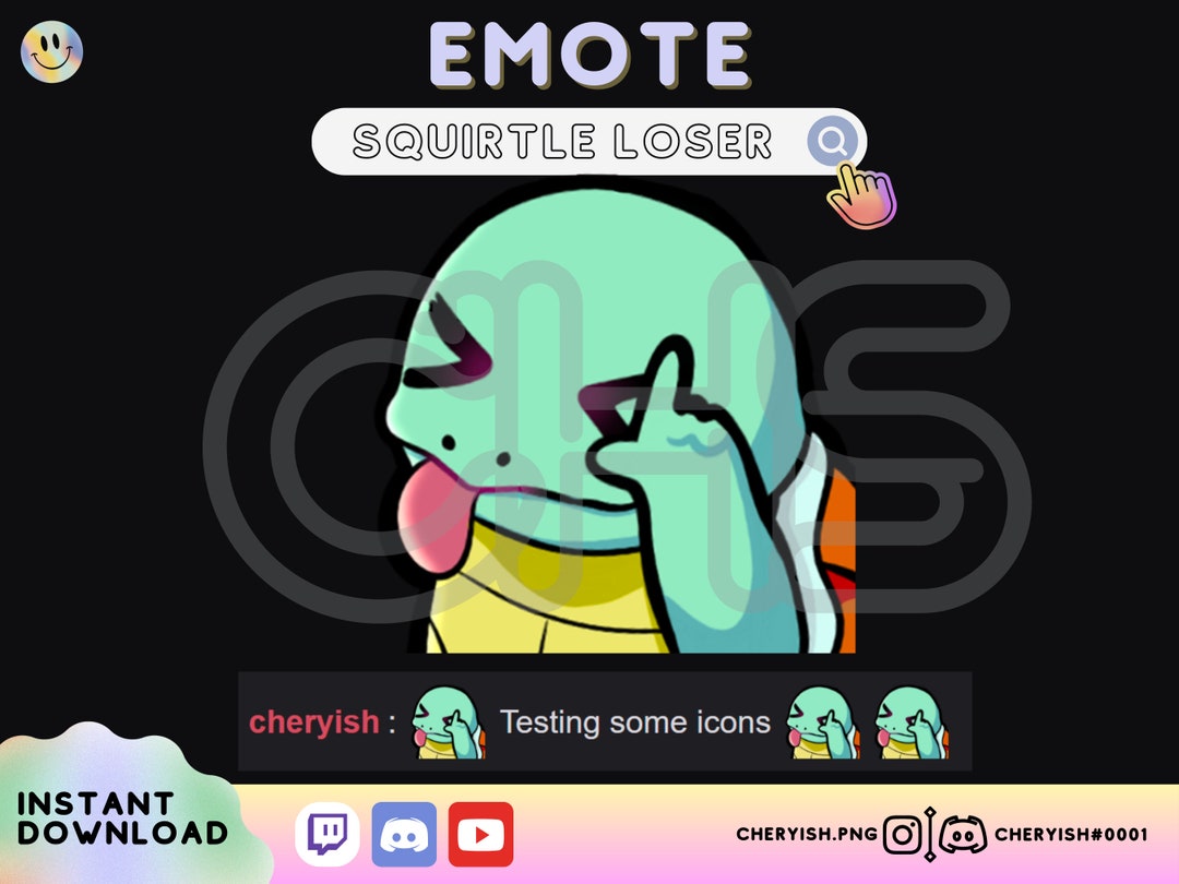 Squirtle Loser Emote Twitch Emote Twitch Squirtle Emote Pokemon ...