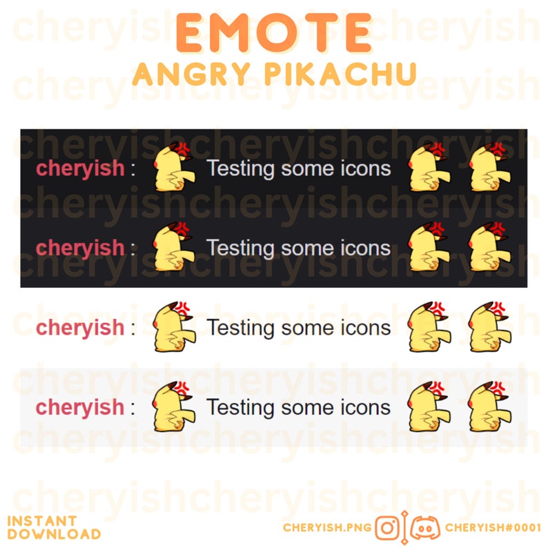 Twitch Angry Pikachu Emote Kick Discord Youtube Emotes Cheer Bit Badges ...