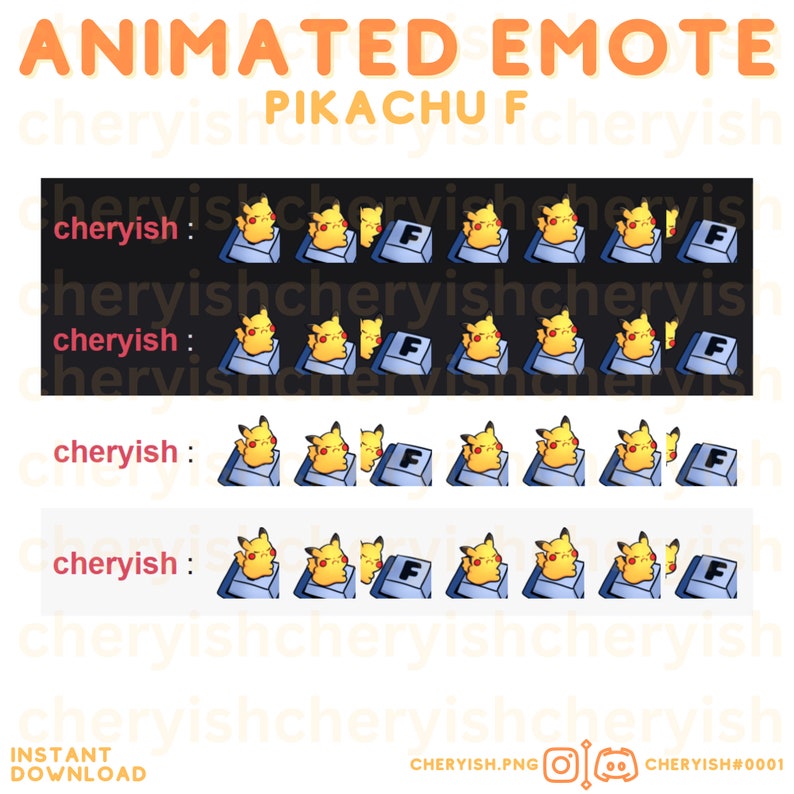 Twitch Animated Pikachu Emote F Kick Discord Youtube Emotes Cheer Bit ...