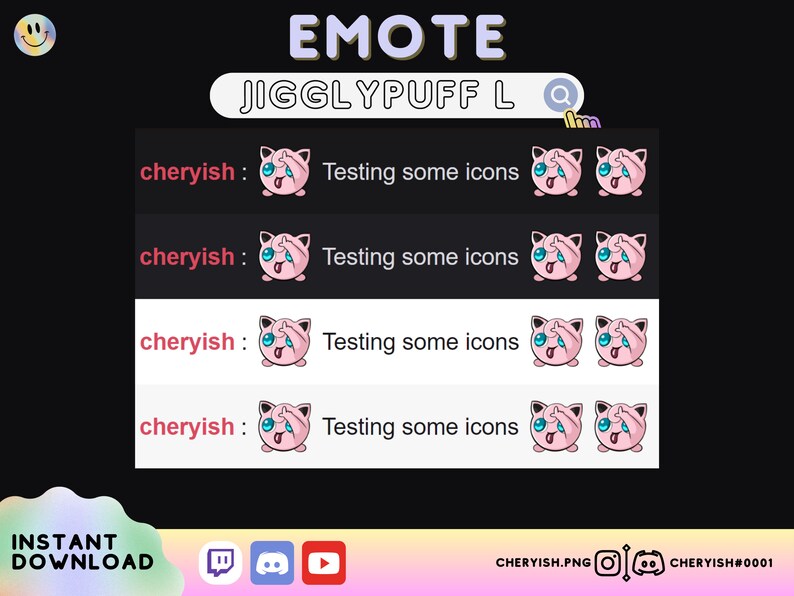 Buy Twitch Jigglypuff Loser Emote Kick Discord Youtube Emotes Cheer Bit ...