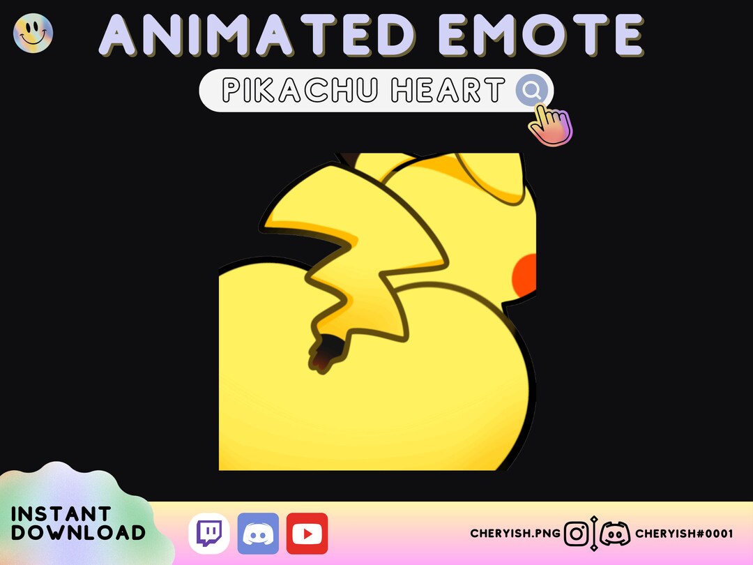 Twitch Pikachu Shake Animated Emote Kick Discord Youtube Emotes Cheer ...
