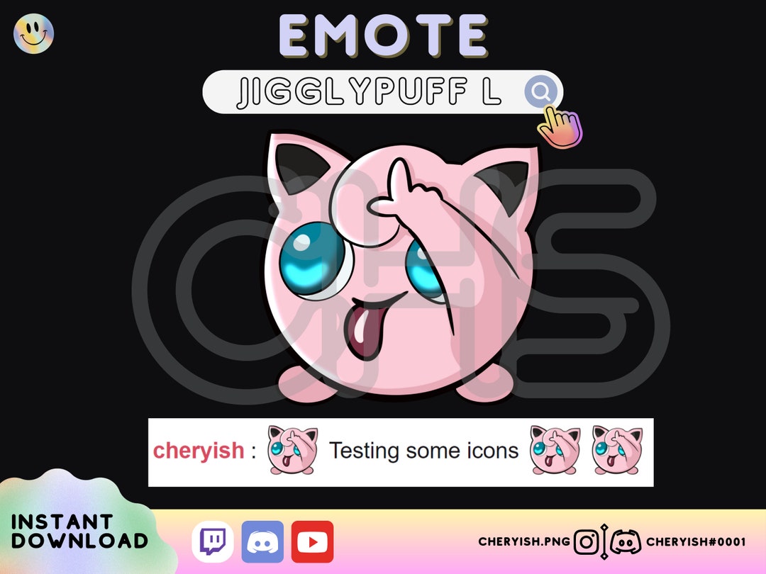 Twitch Jigglypuff Loser Emote Kick Discord Youtube Emotes Cheer Bit ...