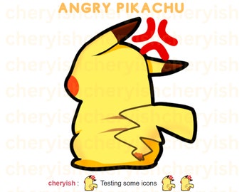 Twitch Angry Pikachu Emote Kick Discord Youtube Emotes Cheer Bit Badges ...