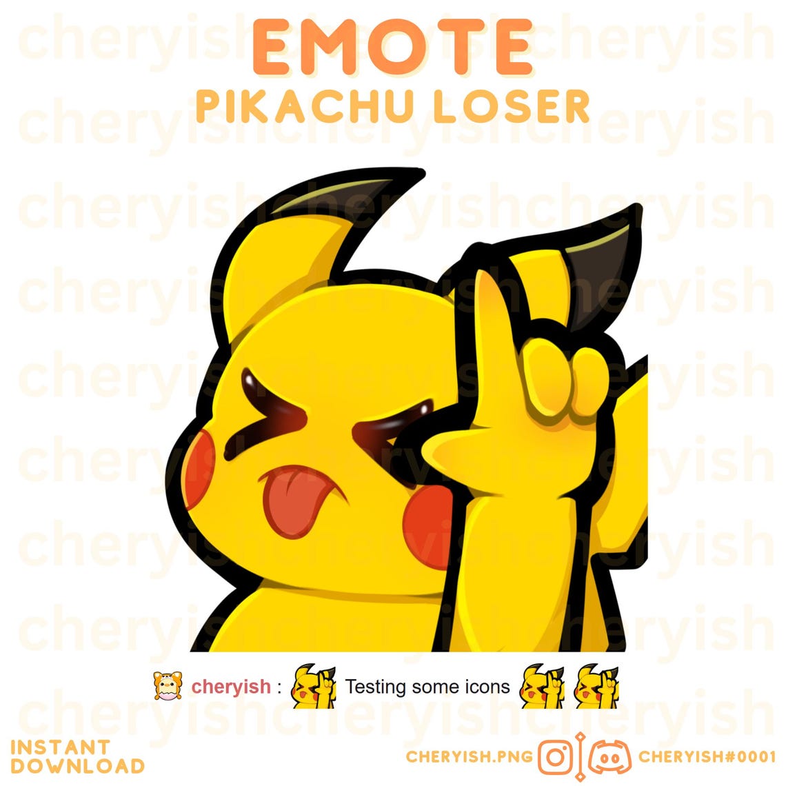 Twitch Pikachu Loser Emote Kick Discord Youtube Emotes Cheer Bit Badges ...