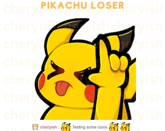 Twitch Pikachu Loser Emote Kick Discord Youtube Emotes Cheer Bit Badges ...
