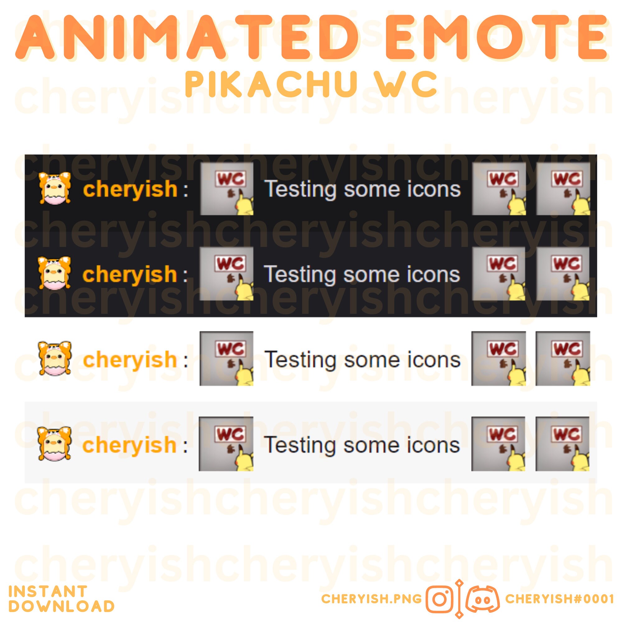 Twitch Pikachu Animated Emote Kick Discord Youtube Emotes Cheer Bit ...