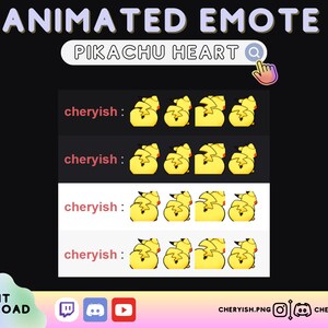 Twitch Pikachu Shake Animated Emote Kick Discord Youtube Emotes Cheer ...